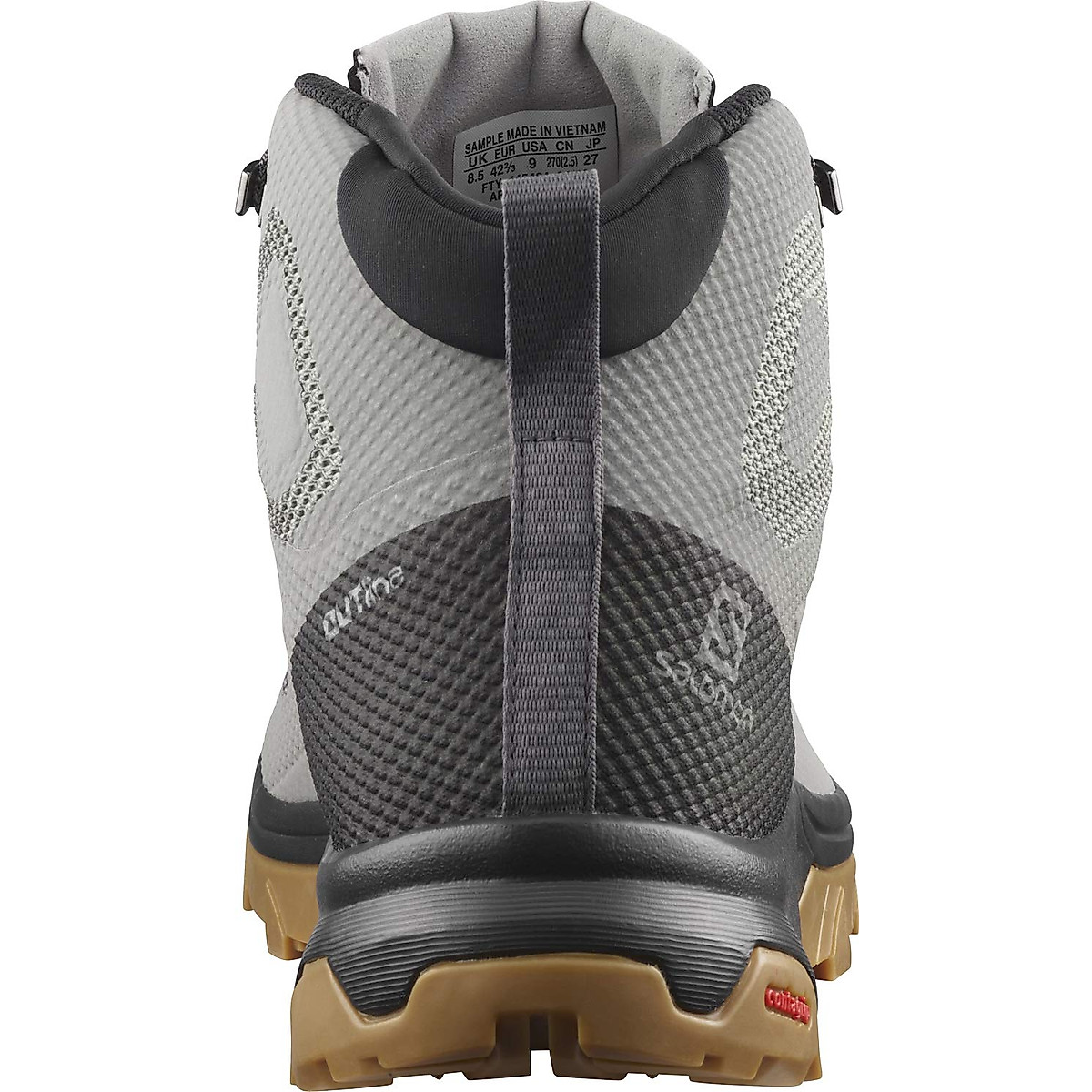 Salomon Outline Mid Gore-TEX Hiking Boots for Men, Frost Gray/Black/Alloy, 10.5