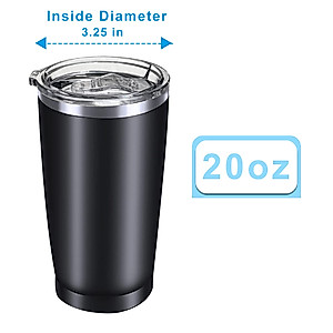 20oz Tumbler Replacement Lids Spill Proof Splash Resistant Lids Covers for 3.25in Cup Mouth Compatible with Classic Stainless Steel Tumblers YETI Rambler Atlin, Beast Juro SUNWILL Cup (2 Pack)