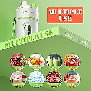 Small Blender for Shakes and Smoothies with 340ml Mini Portable Blender Cup and Travel Lid, BPA-Free Personal Blender for Smoothies with Durable 6 Stainless Steel Blades, USB Rechargeable Fresh Fruit Juicer for Kitchen, Travel, Gym & Office