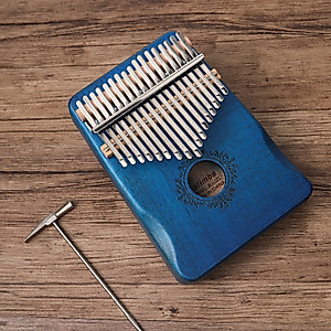 POKHDYE Sky blue Kalin bassist beginner's hand m-finger piano mahogany beginner's 17 tone children's instrument FDS2 0