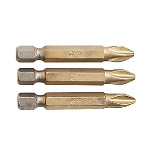 Bosch TDP2203 2-Inch P2 TiN Screw Bit, 3 Pack
