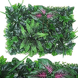 N/F Artificial Boxwood Panels Topiary Hedge Plant, Privacy Hedge Screen UV Protected Suitable for Outdoor, Indoor, Garden, Fence, Backyard and Décor