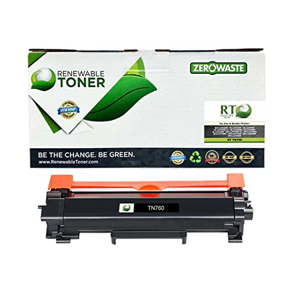 Renewable Toner Compatible High Yield Toner Cartridge Replacement for Brother TN-760 TN760 for use in DCP-L2550 HL-L2350 HL-L2370 XL HL-L2390 HL-L2395 MFC-L2690 MFC-L2710 MFC-L2717 MFC-L2750