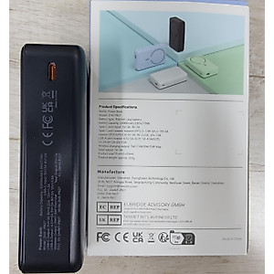 NEWDERY 20000mAh Magnetic Battery Pack, Power Bank PD 20W Fast Charging, Wireless Portable Charger with USB C Cable for iPhone 15/14/13/12/Pro Max/Pro/Plus/Mini and AirPods 3/2/Pro