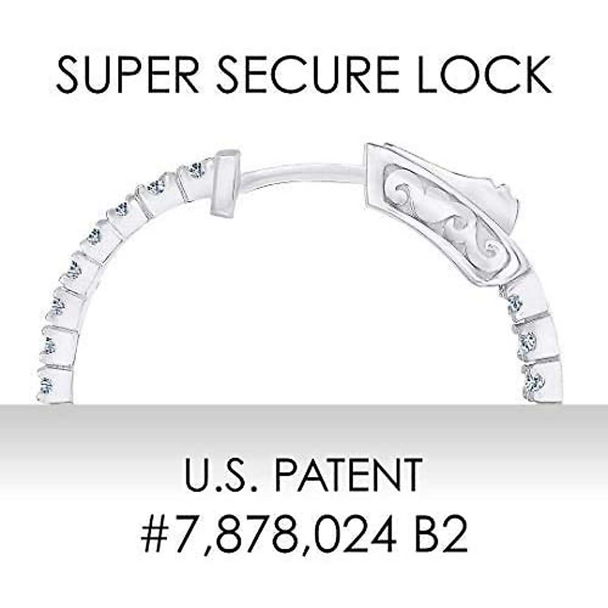 1 Carat Diamond Inside Out Hoop Earrings for Women in 14k White Gold G-H Secure Lock by Beverly Hills Jewelers