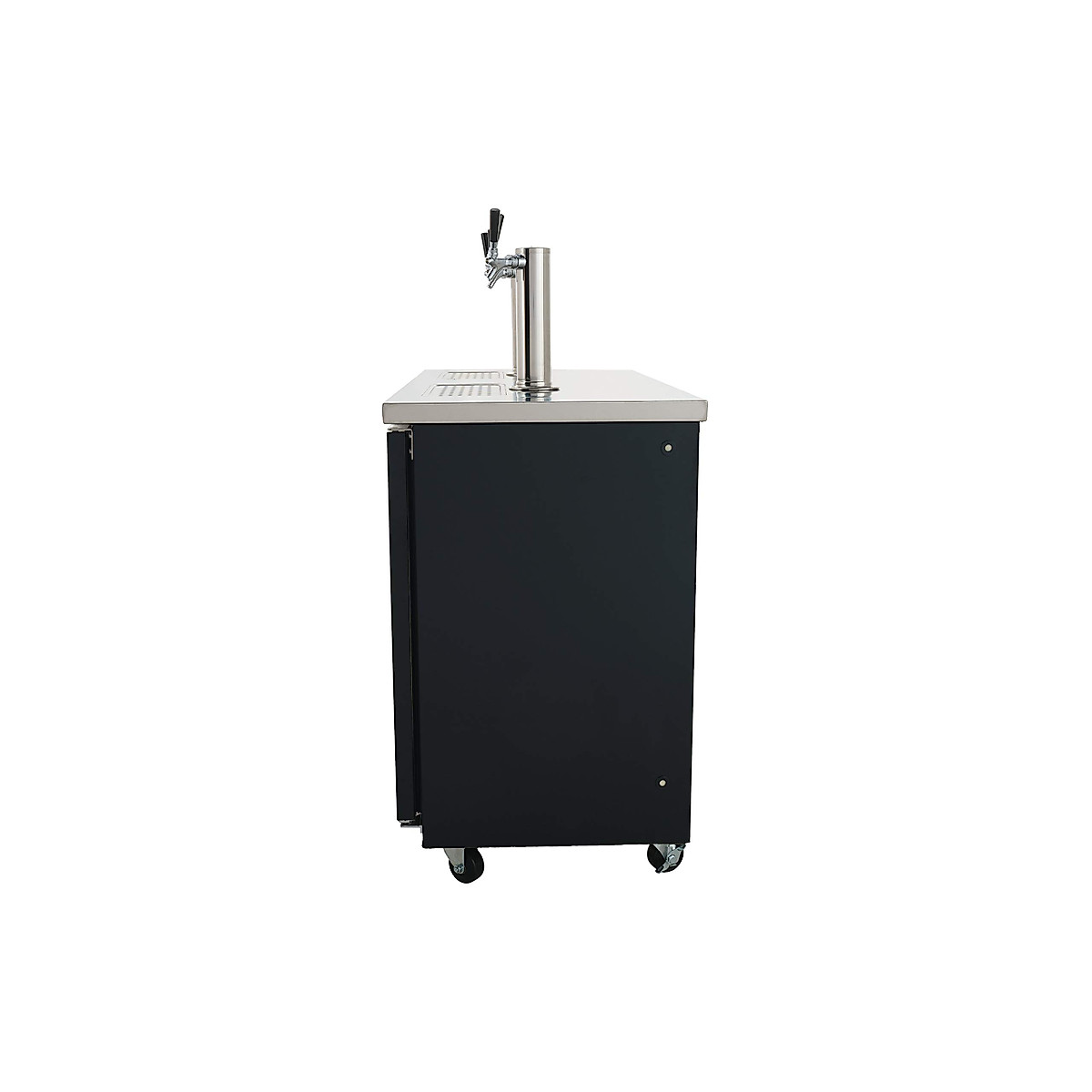 PEAKCOLD 2 Door, 4 Tap Commercial Beer Dispenser - Double Tower Keg Cooler - Kegerator; 60" W