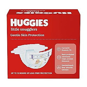 Huggies Size 4 Diapers, Little Snugglers Baby Diapers, Size 4 (22-37 lbs), 70 Count (Pack of 2)