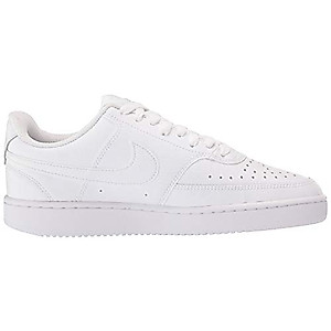 Nike Women's Court Vision Low Sneaker, White/White-White, 8.5 Regular US