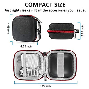 Youtec Compatible with Powerbeats pro Case Cover, Hard Travel Protective Carrying Storage Cover Case Nylon Accessories Bag Women Men with Lanyard + Carabiner Compatible with Power Beats Pro