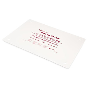 San Jamar CBM1318 Saf-T-Grip Board-Mate Nonslip Cutting Board Mat, 18" Width x 13" Height, White