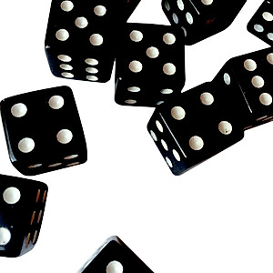 Tytroy 16MM 100 Count Black Dice Casino