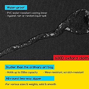 MEEDEN Soft Art Portfolio Bag: 36 x 48 Inch Black Art Canvas Portfolio Case - Waterproof 600D Oxford Carrying Storage Case for Artwork, Poster, Sketching, and Drawing