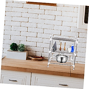 COLLBATH 1pc Kitchen Storage Rack Adjustable Stainless Steel Accessories