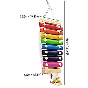 DUJIAOSHOU Wooden Bird Toys，Toys Educational Training Creative Block Discolored Intelligence Toys for Parrot Parakeet (B Toys)