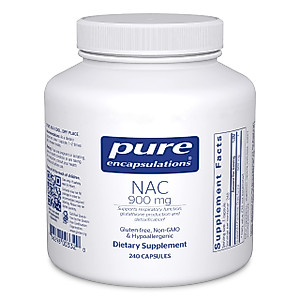 Pure Encapsulations NAC 900 mg - N-Acetyl Cysteine Amino Acid Supplement for Lung & Immune Support, Liver & Antioxidants* - 240 Capsules