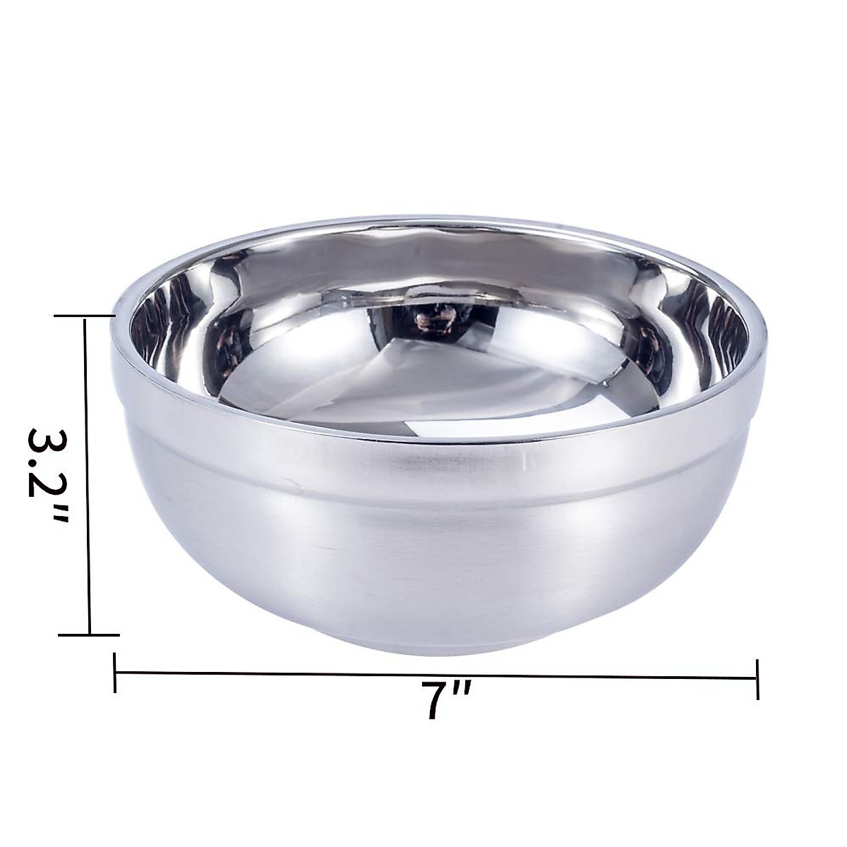 Mirenlife 31 Oz Stainless Steel Bowl Set, Double-walled Insulated Bowls for Cereal, Soup, Ice Cream, Rice, Noodles, Salad, Kids Snacks, Set of 4