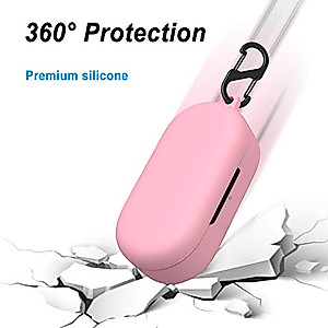 Naomo Silicone Case for TOZO T12, Soft and Flexible, Scratch/Shock Resistant Silicone Cover for TOZO T12 Headphones (Pink)