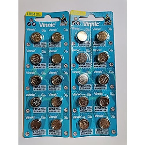 20 VINNIC 1131F LR54 AG10 ALKALINE BATTERIES 1.5V WATCH NO MERCURY 2025 NEW