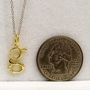 Dazzlingrock Collection 0.05 Carat (ctw) 10K Diamond Lowercase Letter 'g' Initial Pendant, Yellow Gold