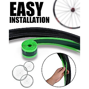 Bike Tire Liner, Inner Tube Bicycle Flat Protector Compatible with 12" 16" 18" 20" 24" 26" 27.5" 29"