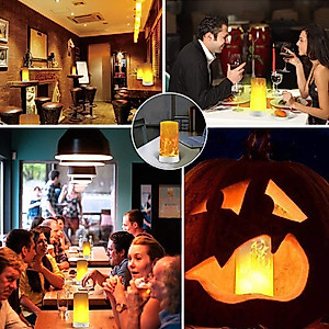 Bolanwich Led Flame Light,USB Rechargeable LED Fire Candles Outdoor Hanging Lamps with Remote for Home Party Halloween Christmas Decoration (Blue)