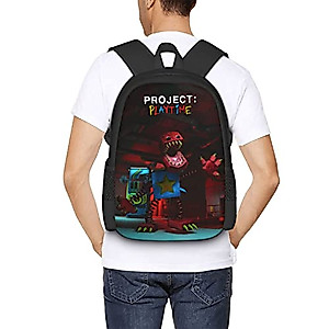 Boxy Boo Backpack for School Cartoon Bookbag 3D Double-Side Large Capacity Lightweight Travel Casual Daypack (A)