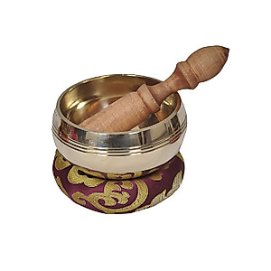 Dharma Store - Tibetan Meditation Singing Bowl - With Mallet & Silk Cushion