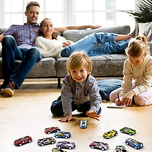 AugToy 26 Pack Pull Back Toy Cars Mini Die-Cast Race Vehicles Bulk Party Favors Supplies Goodie Bag Stuffers Pinata Fillers Class Treasure Chest Prize Box Toys Boys Girls Gifts for 3 4 5 + Year Old