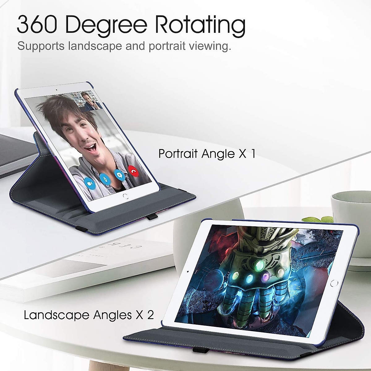 Fintie Case for iPad 9th / 8th / 7th Generation (2021/2020/2019), iPad 10.2 Inch Case -360 Degree Rotating Stand Protective Back Cover, Supports Auto Wake/Sleep, Galaxy