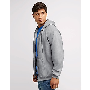 Hanes Ultimate Full-Zip Hoodie, Men's Hooded Fleece Sweatshirt with Zipper, Dark Chocolate