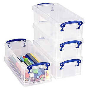 Really Useful Storage Box 0.9 Litre Clear Ref 0.9C