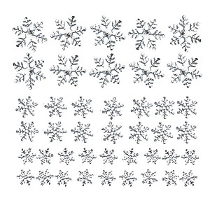 800 Pcs Silver Christmas Snowflakes Confetti Decorations - Fake Snow Confetti Crafts Snowflake Christmas Party Supplies for Winter Wonderland Frozen Themes Birthday Baby Shower Party Table Decor