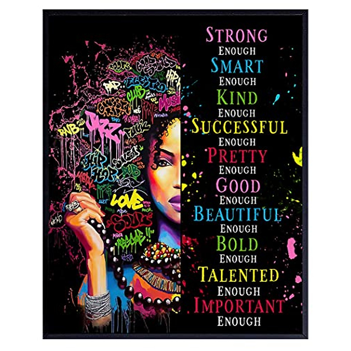 African American Women, African American Woman, Black Women, Black Woman - Black Wall Art - African American Wall Art - Motivational Poster - Inspirational Wall Decor - Affirmation Wall Decor