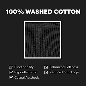 The Hat Depot - 100% Cotton Soft Cuffed Skull Plain Daily Beanie (Black)