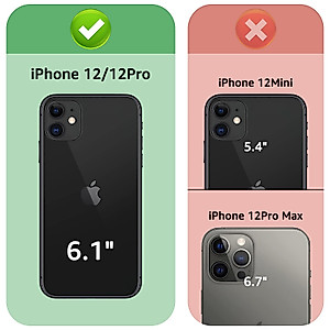 XcaseBar for iPhone 12/12 Pro 6.1" Wallet case with Zipper Credit Card Holder【RFID Blocking】, Flip Folio Book PU Leather Phone case Shockproof Cover Women Men for Apple 12 case Black