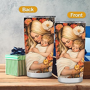 FOCIUZTA Cartoon Tennis Ball Pattern 20oz Tumbler with Lid, Travel Coffee Cup, Ideal for Easter, Gaming Enthusiast, Mother Day, and Birthday Gifts