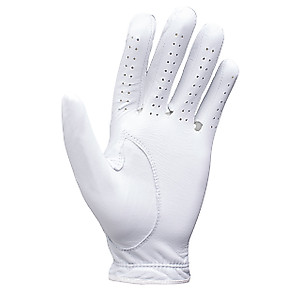 Titleist Perma Soft Golf Glove Womens Reg RH Pearl, White(Large, Worn on Right Hand)