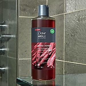 DOVE MEN + CARE Face + Body Wash For Men Wind Down Ashwagandha + White Lavender 18 oz 4 Count