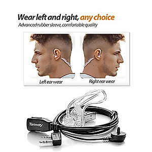 Walkie Talkie Long Range Rechargeable 2 Way Radio for Adult with Earpiece, FRS Two Way Radio VOX 16 Channel Flashlight Li-ion Battery 10 Pack