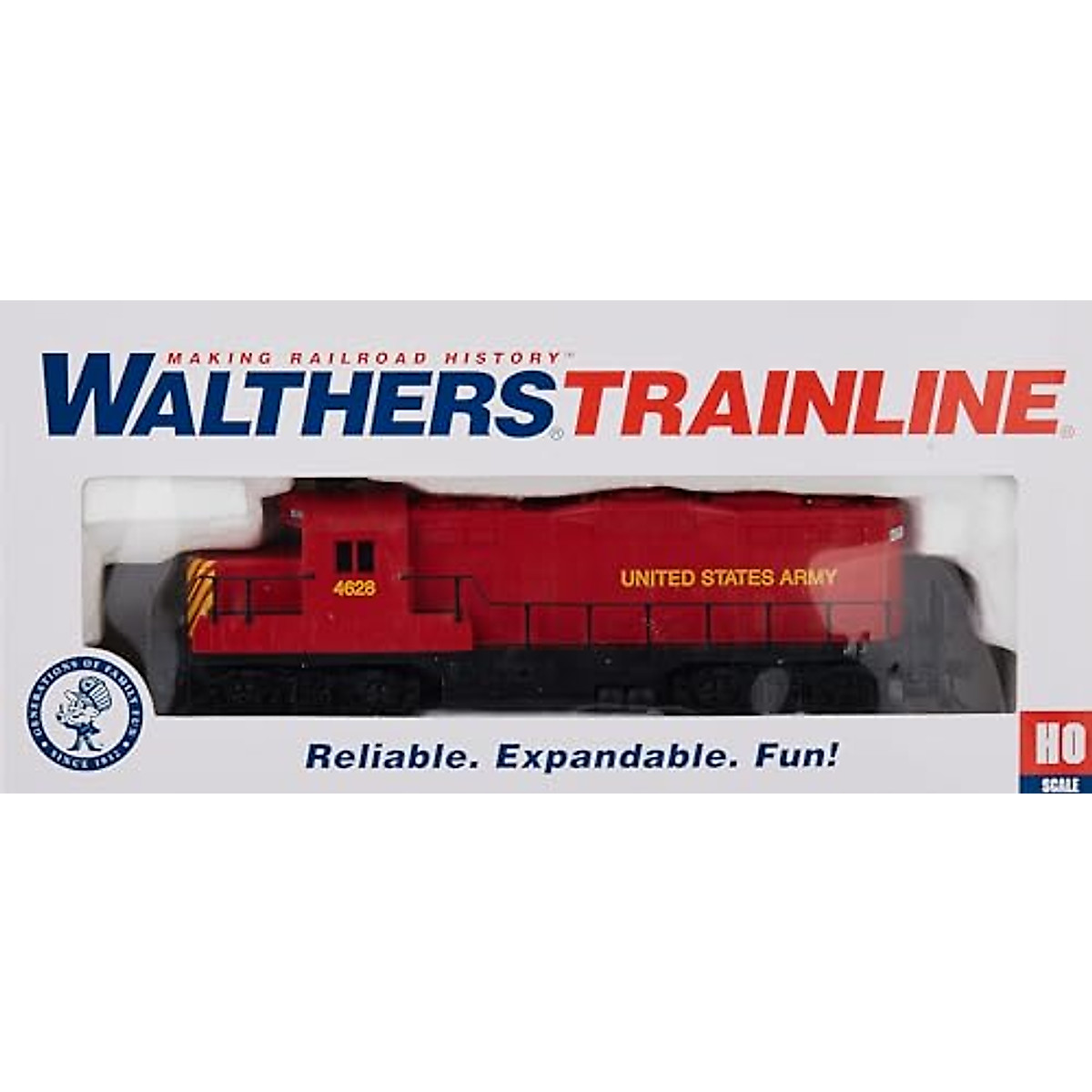 Walthers Trainline HO Scale Model EMD GP9M Standard DC United States Army #4628