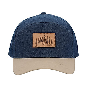 SixHats Khaki & Blue Denim Explorer Snapback Hat | One Size Fits All | Hats for a Cause, Blue & Khaki, Small-Large
