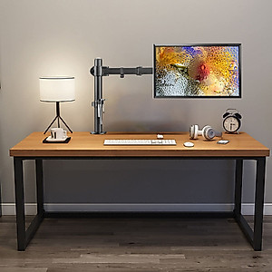 Suptek Single LED LCD Monitor Desk Mount Heavy Duty Fully Adjustable Stand for 1 / One Screen up to 27 inch