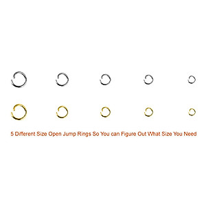 Paxcoo 1200Pcs Open Jump Rings and Lobster Clasps Jewelry Findings Kit with Pliers for Jewelry Making (Silver and Gold)