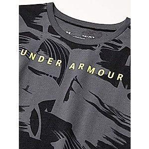 Under Armour Allover Print Graphic T-shirt, Pitch Gray (012)/X-Ray, Youth Large