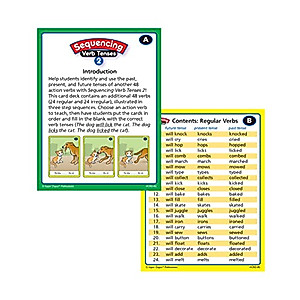 Super Duper Publications | Sequencing Regular and Irregular Verb Tenses Set 2 Fun Deck | Communication and Early Reader Skills Flash Cards | Educational Learning Materials for Children
