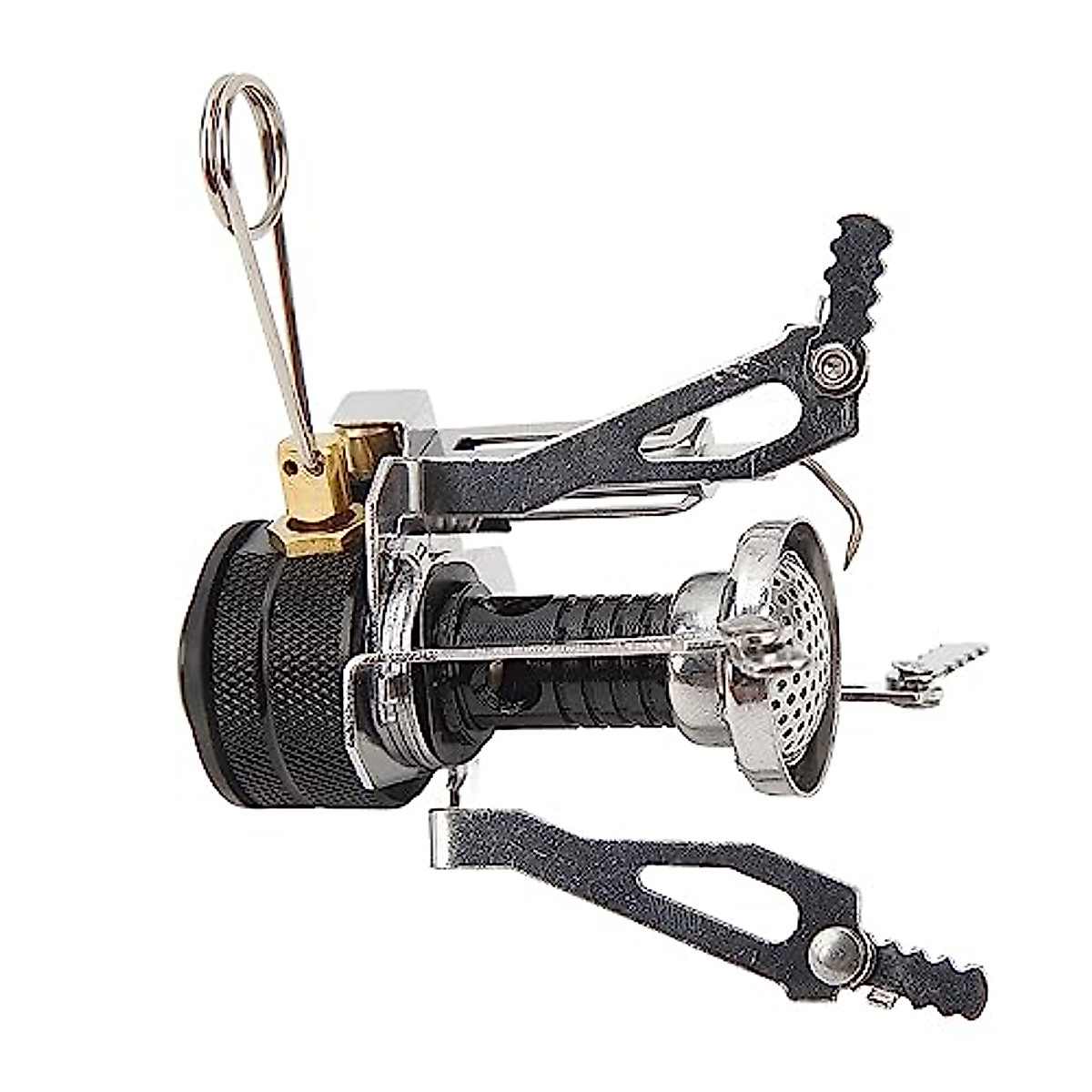 Mini Pocket Stove, Efficient and Stable Portable Picnic Camping Burner for Picnic (Brass Connector)