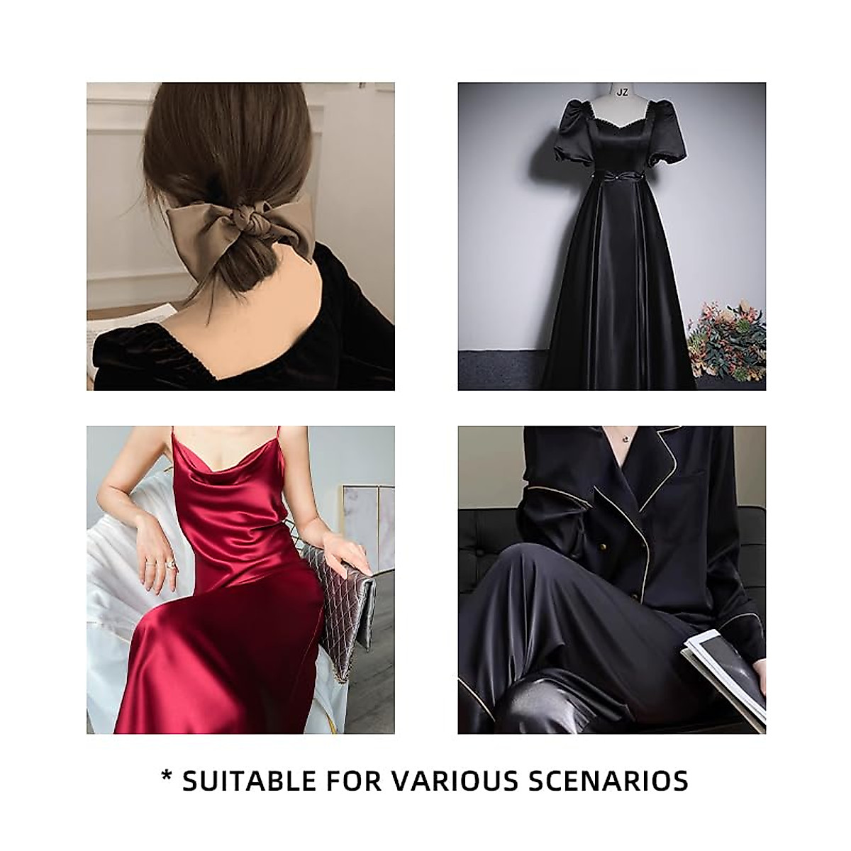 10 Yards 63" Wide Gold Silky Satin Fabric for Wedding,Decoration,Party,Fashion,Apparel,DIY Crafting,Sewing