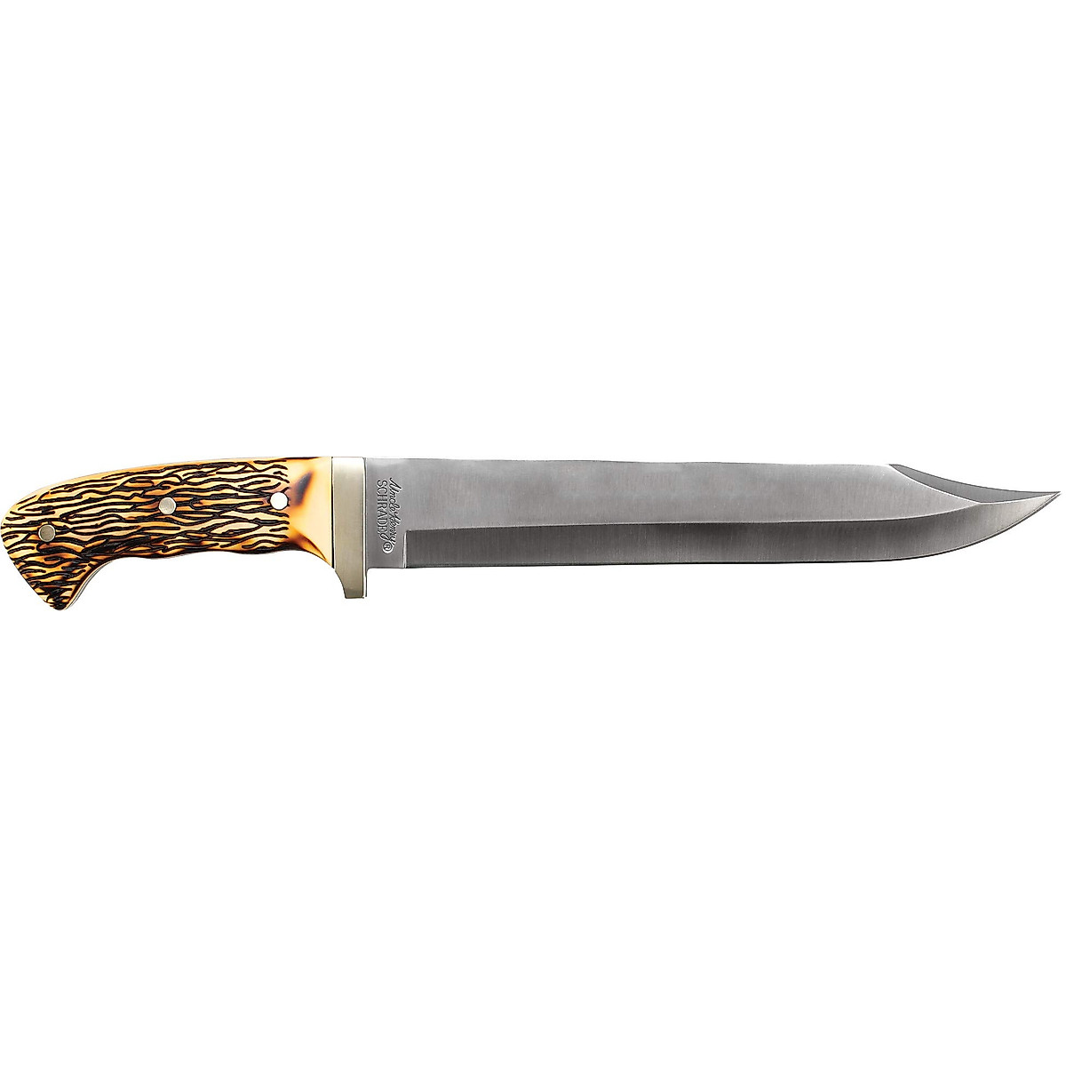 Uncle Henry 181UH Bowie Knife with 10inch High Carbon Stainless Steel Fixed Blade, Full Tang, Polyester Belt Sheath, and Classic Staglon Handle for Hunting, Survival, Bushcraft, Camping, and Outdoors