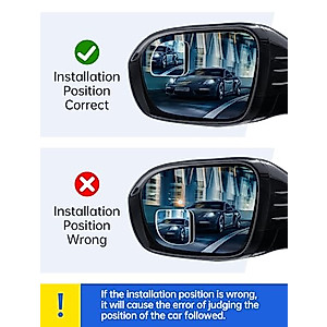 AVRILKEY Rectangular Blind Spot Mirrors, HD Glass Blindspot Angelview Rearview Mirrors, Adjustable for SUV Cars Trucks - Pack of 2