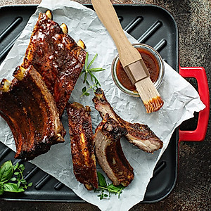 4 Pcs Pastry Brushes,DanziX Round and Flat Oil Brush with Boar Bristles Used for Cooking Baking BBQ Sauce Basting